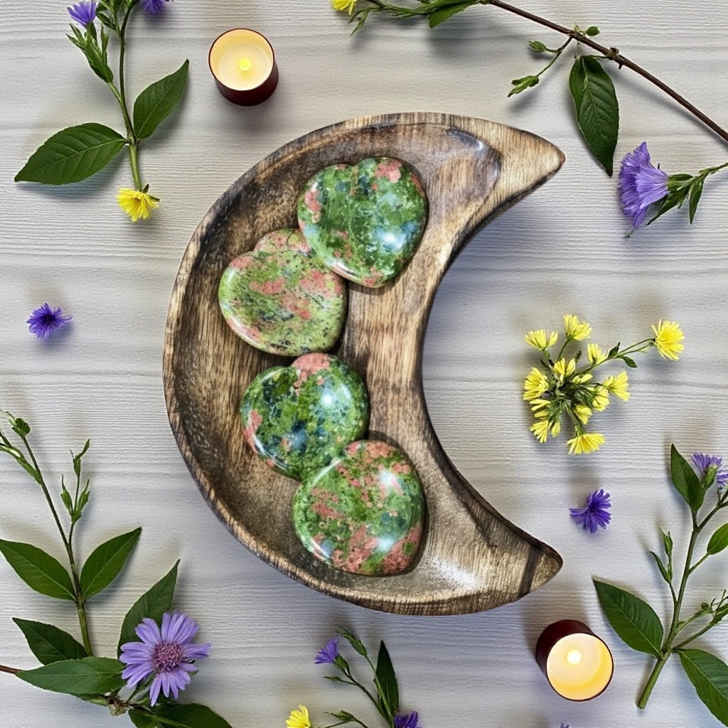 Unakite | Heart Worry Stone – Vyne Crystals