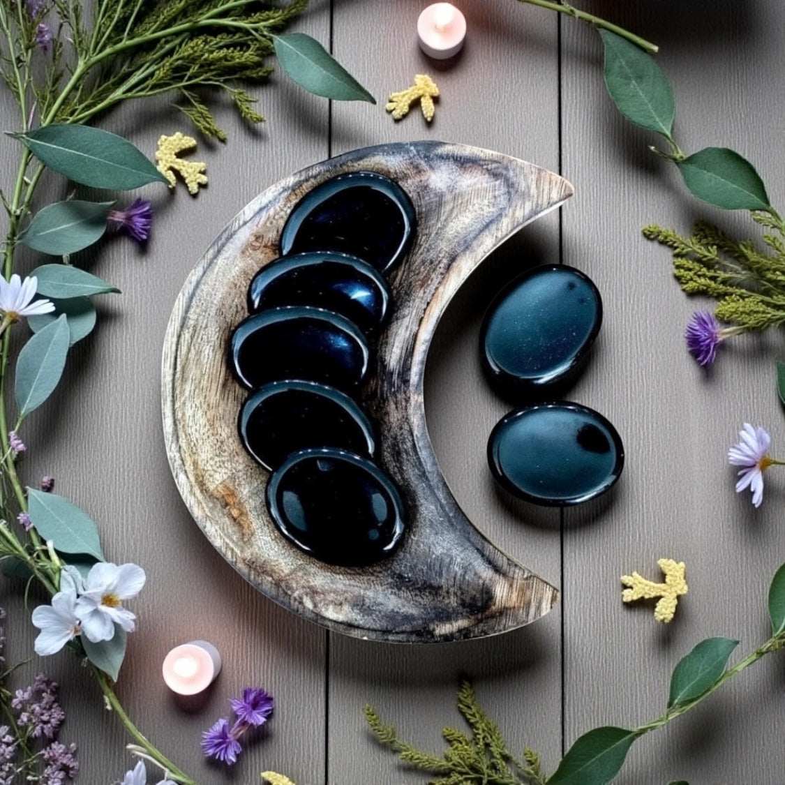 Black Obsidian Worry Stone – Vyne Crystals